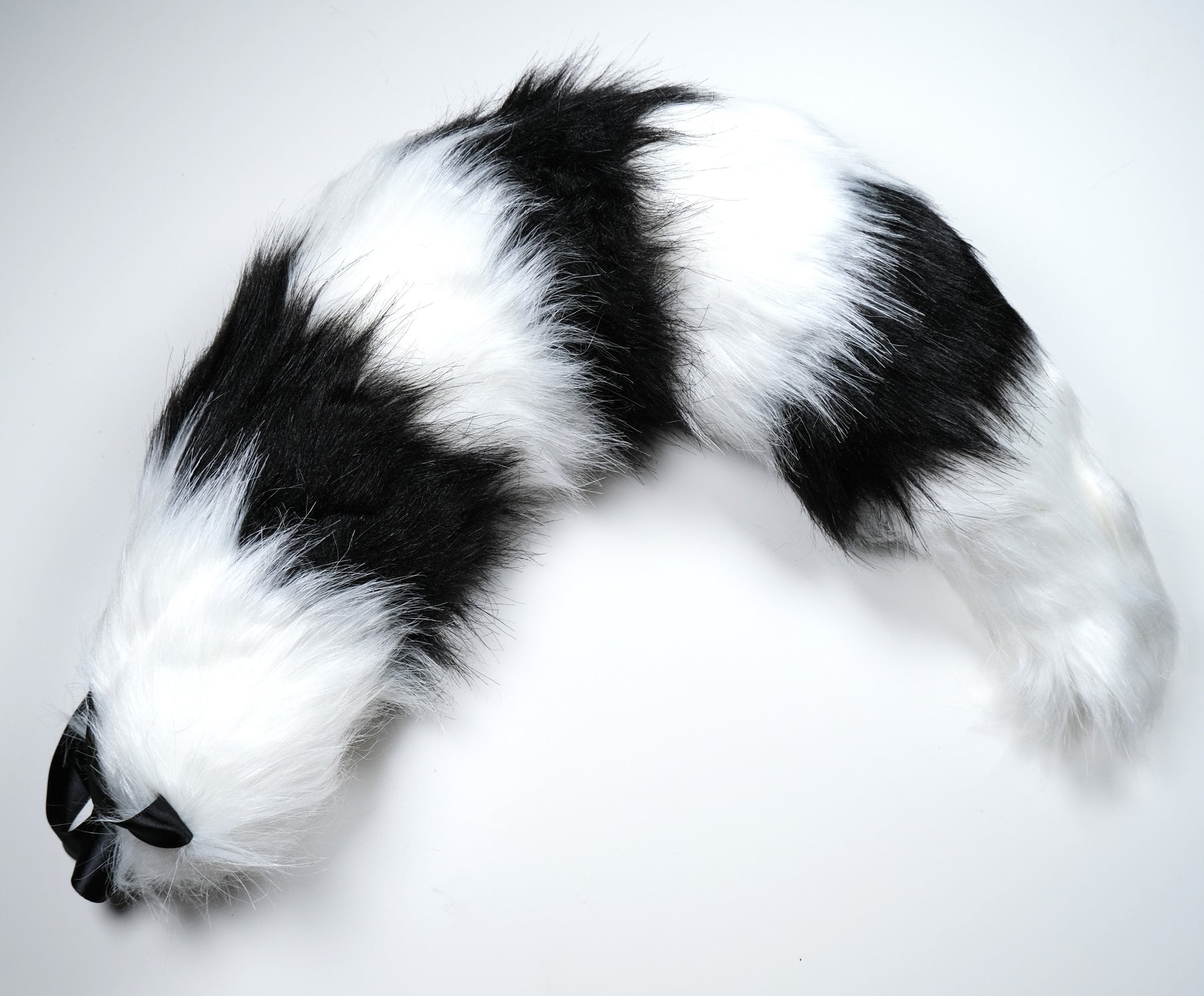 Black White Fox Ears and Tail Animal Beast Anime Wolf Ears Lolita ...