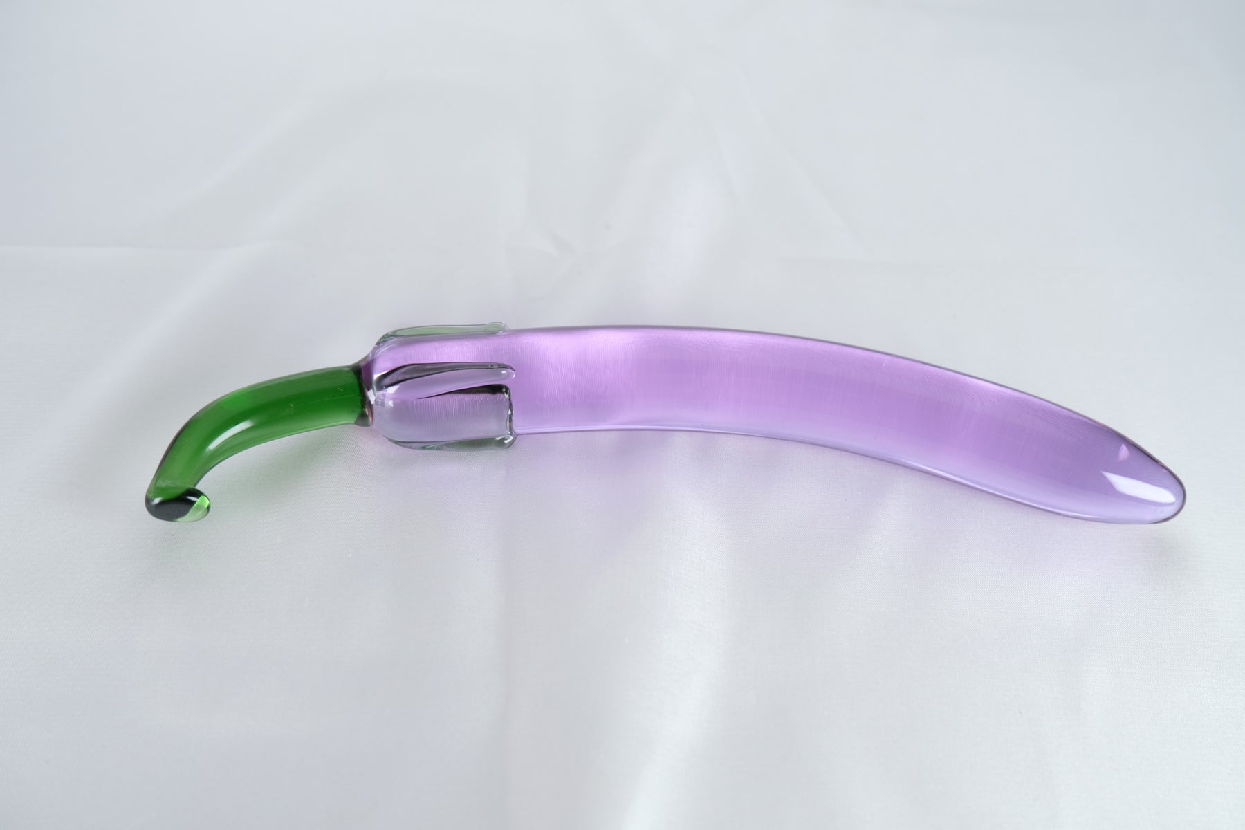 Glass Eggplant Shape Crystal Dildos Butt Plug Kawaii Vegetable Glass ...