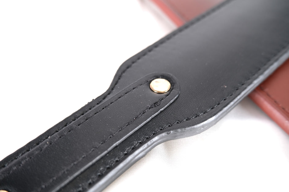 BDSM Handmade Leather Spanking Paddle Strap Smooth Brown and Black ...