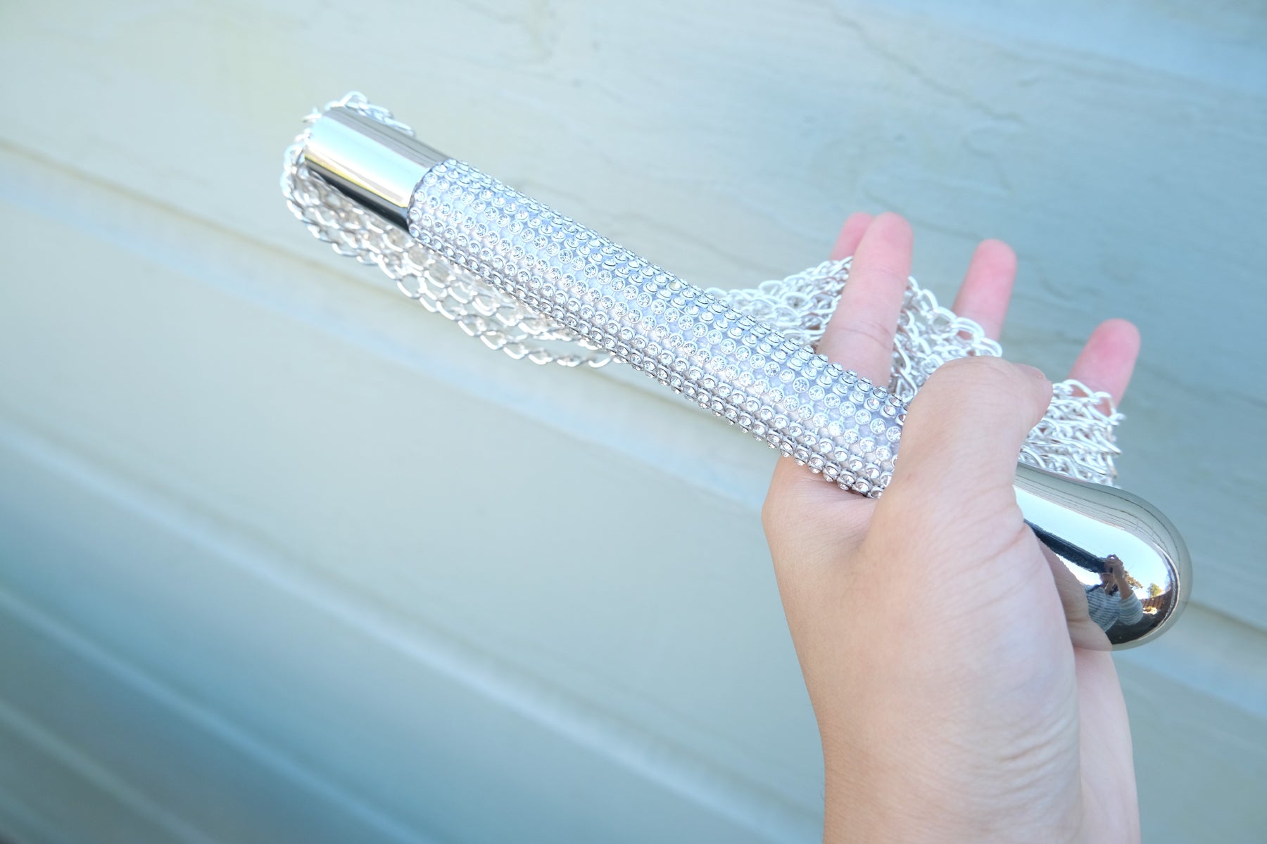 Steel Chain Whip With Artificial Small Diamonds Metal Flogger – LoveOrigin